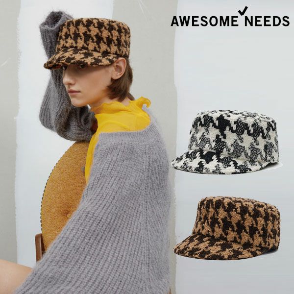 AWESOME NEEDS オーサムニーズ BELLBOY CAP CHECK bbcap-check | DOUBLE HEART(ダブルハート) オンラインセレクトショップ