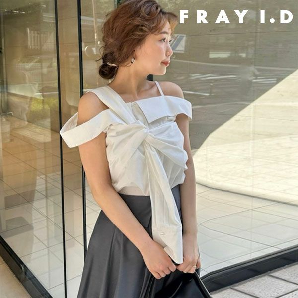 【即納】 FRAY I.D フレイアイディー ノットデザインシャツブラウス fwfb242213 | DOUBLE HEART(ダブルハート ...
